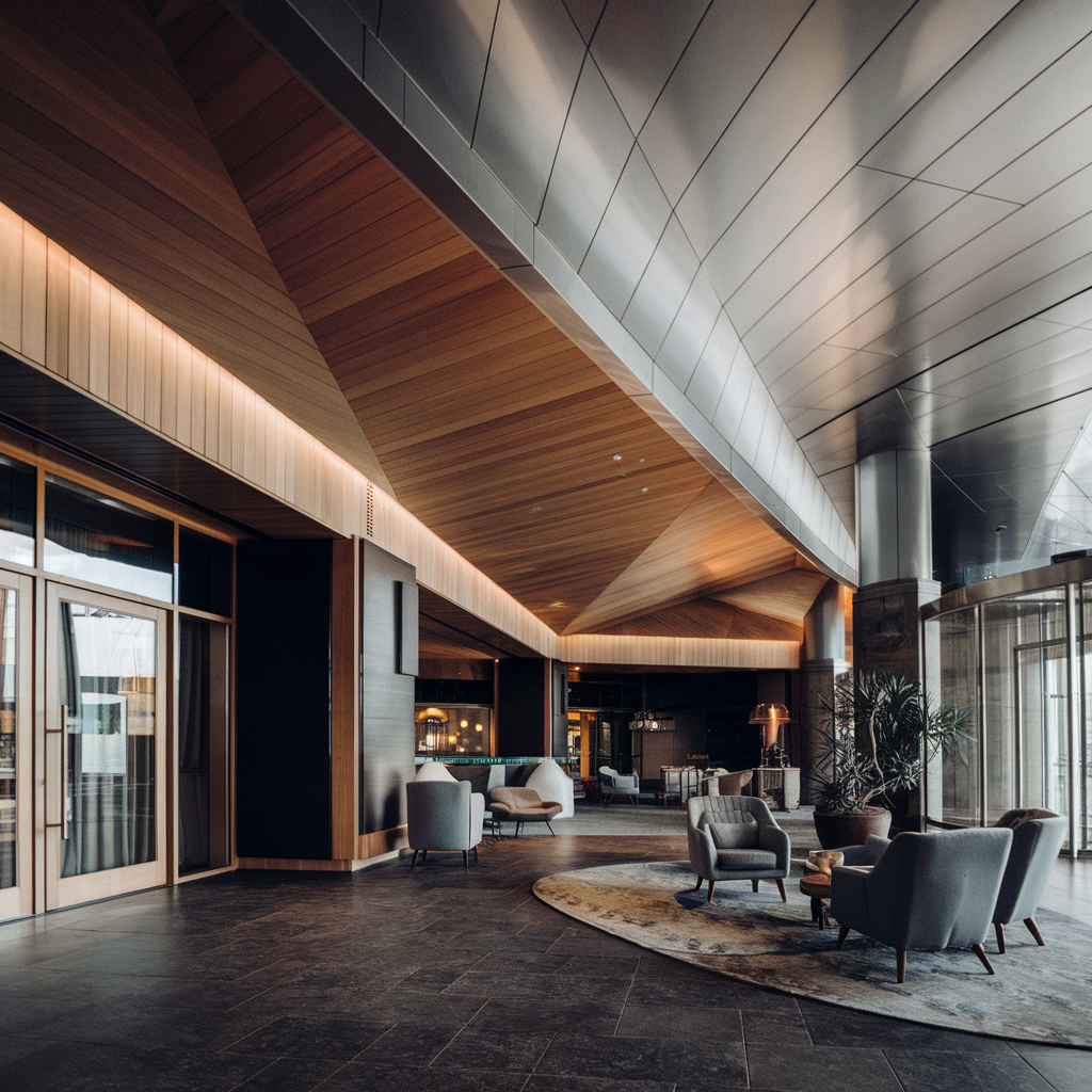 Stainless Steel Ceilings for Hotels | Modern Metal Ceilings